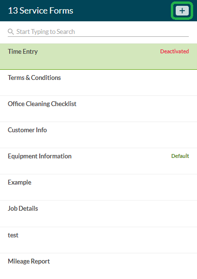 Service Forms Service Forms